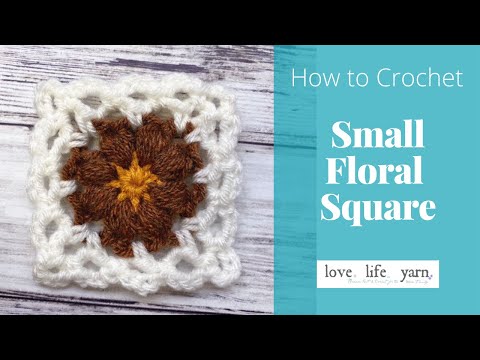 Small Floral Crochet Square Pattern - love. life. yarn.