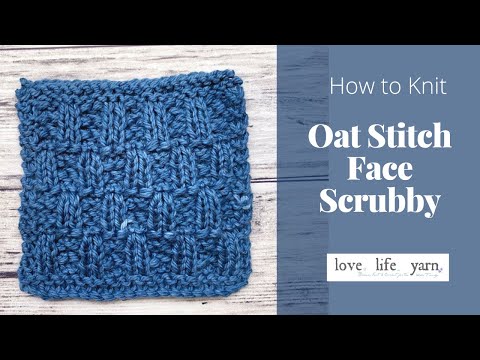 Oat Stitch Knit Face Scrubby (Free Pattern) - love. life. yarn.