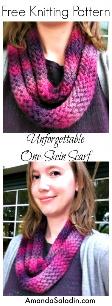 Free Knitting Pattern - Unforgettable One Skein Scarf - love. life. yarn.