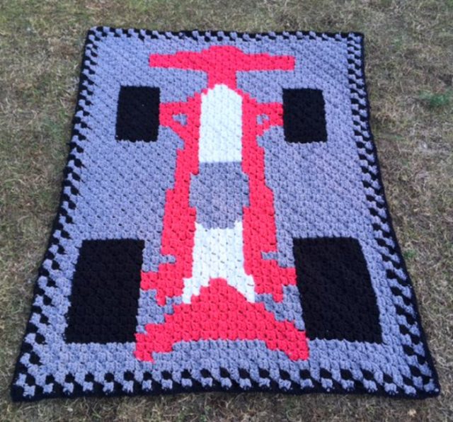 C2C Race Car Blanket - Free Crochet Pattern - love. life. yarn.