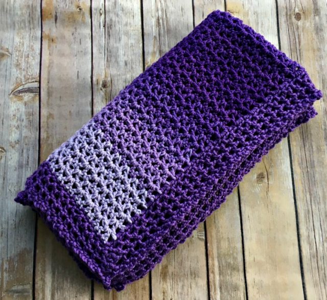 Easy Ombre Baby Blanket - Free Crochet Pattern - love. life. yarn.