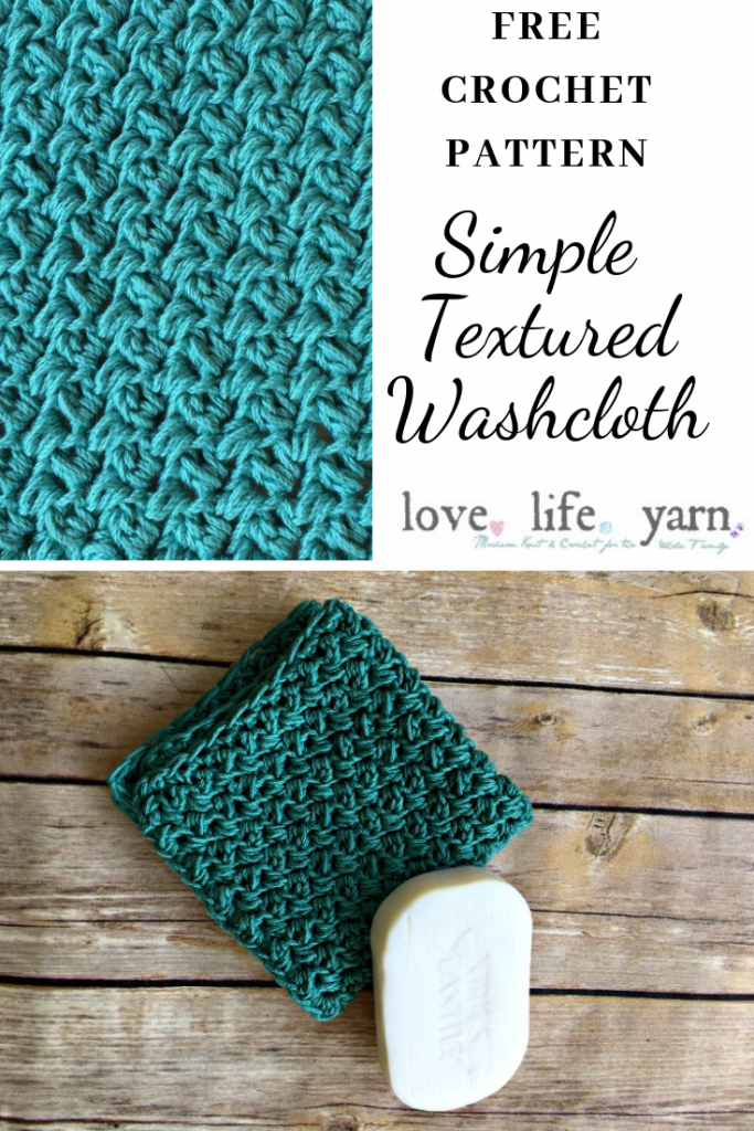 Heavenly Textured Free Crochet Washcloth Pattern - love. life. yarn.