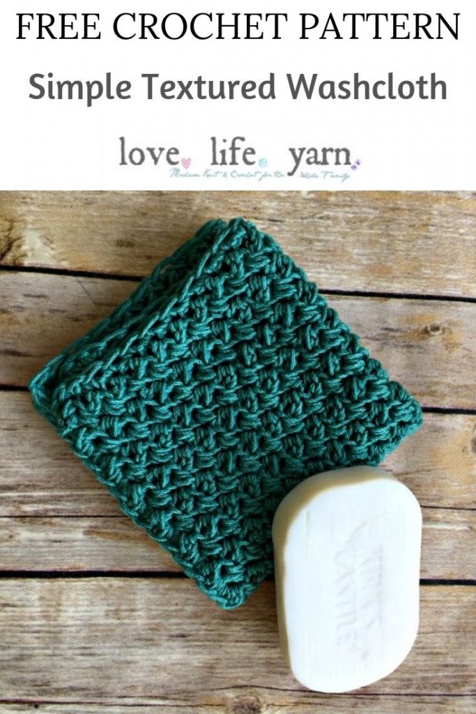 Heavenly Textured Free Crochet Washcloth Pattern - love. life. yarn.