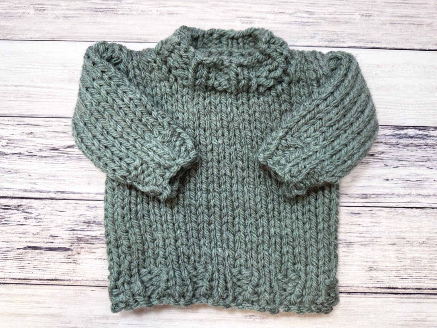Basic Bulky Baby Sweater (Free Knitting Pattern) - love. life. yarn.