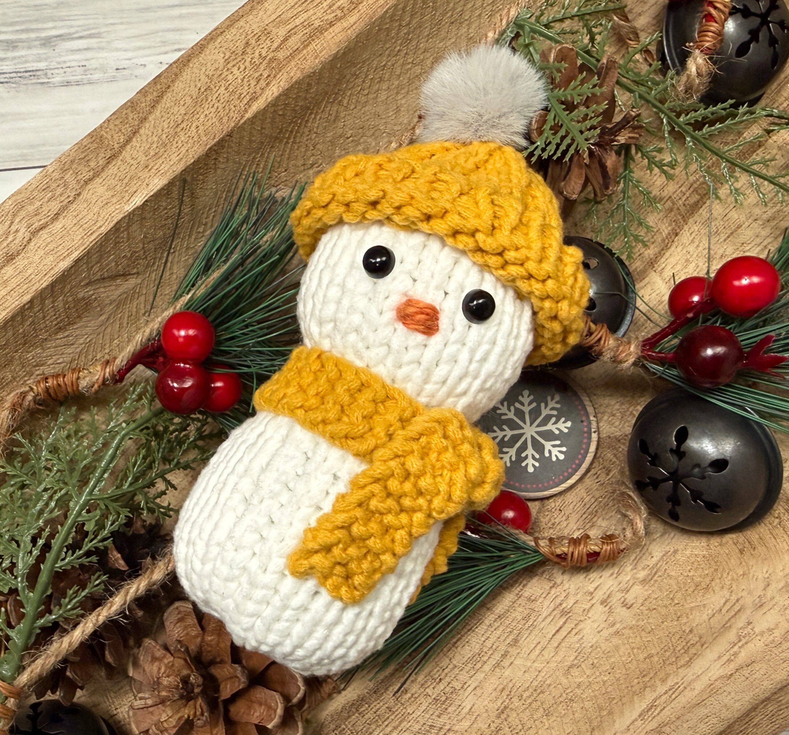Beginner Knit Snowman Ornament - love. life. yarn.