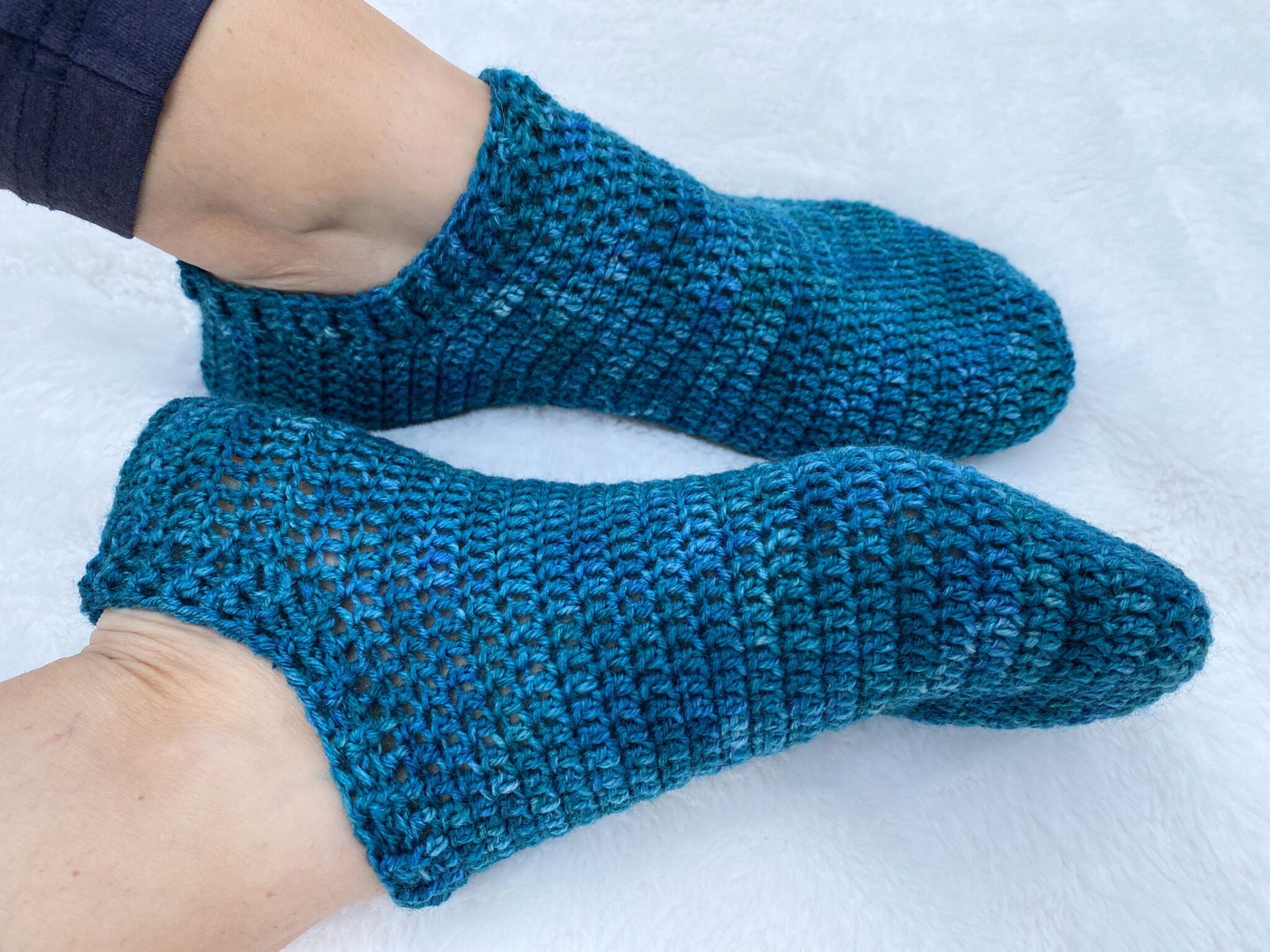 Easy Crochet Ankle Socks (Free Pattern) - love. life. yarn.