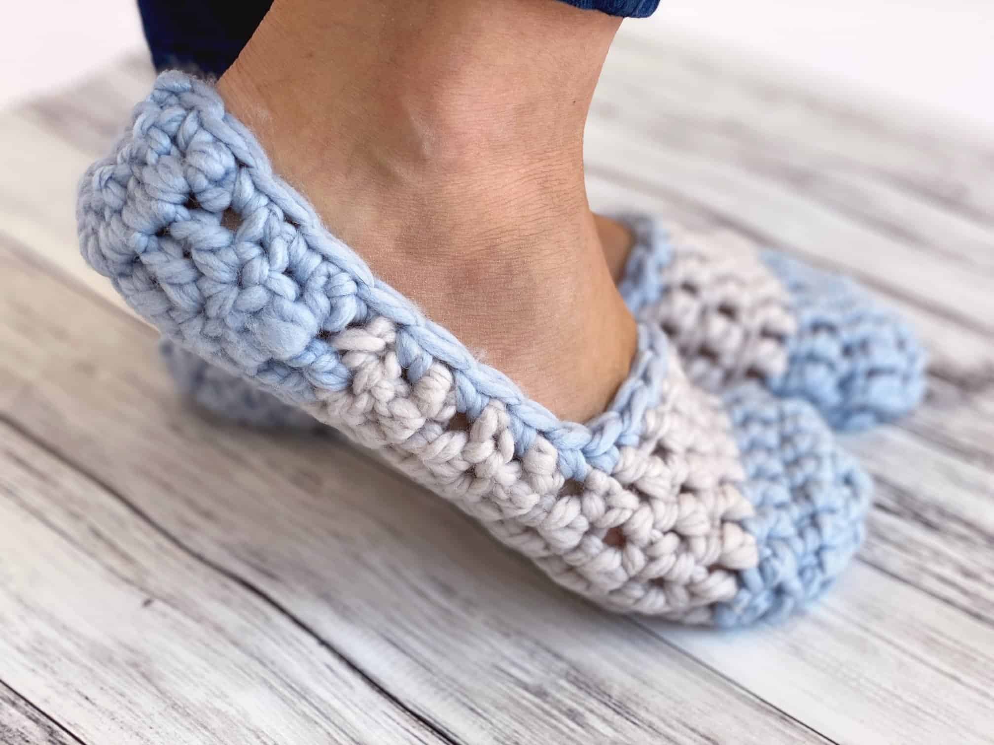 Crochet Square Slippers (Free Crochet Pattern) - love. life. yarn.