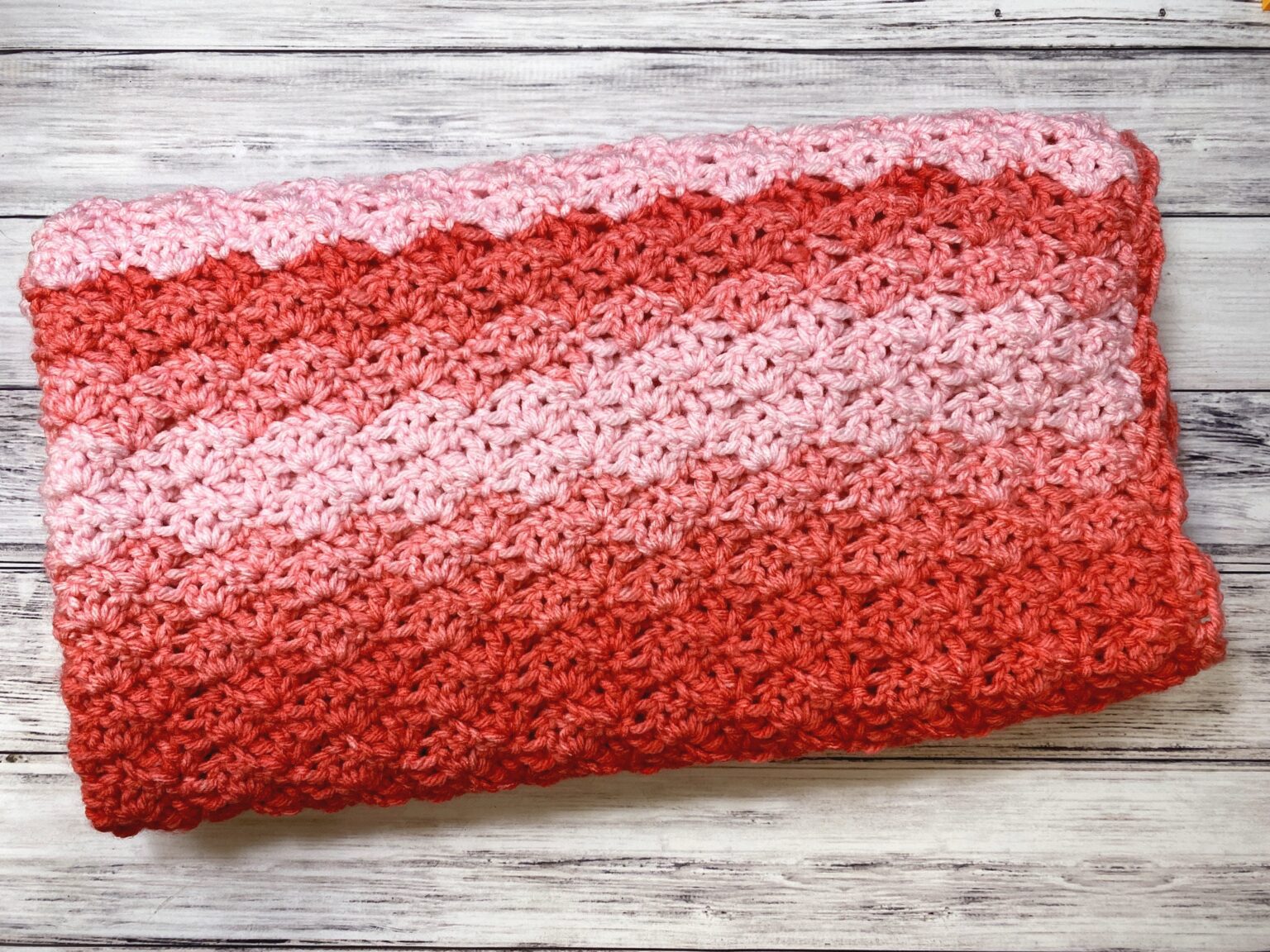 Easy Shell Stitch Crochet Blanket - love. life. yarn.