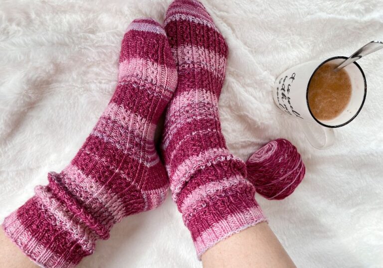 Eyelet Rib Sock Knitting Pattern - love. life. yarn.