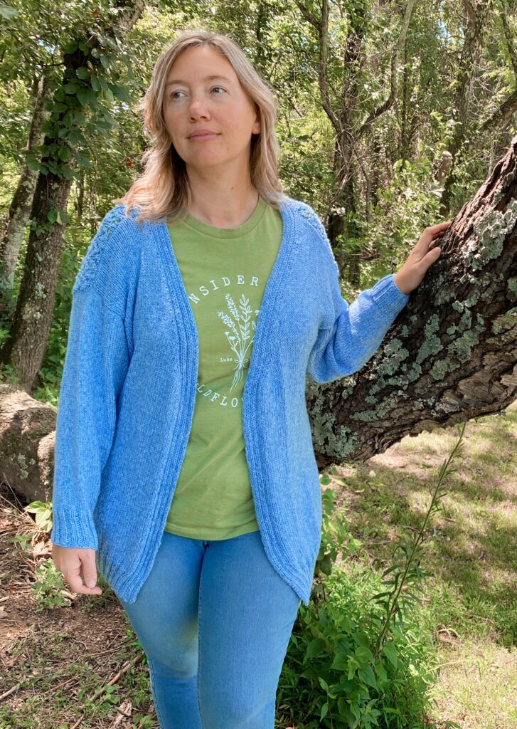 Lace Back Cardigan (Free Knitting Pattern)