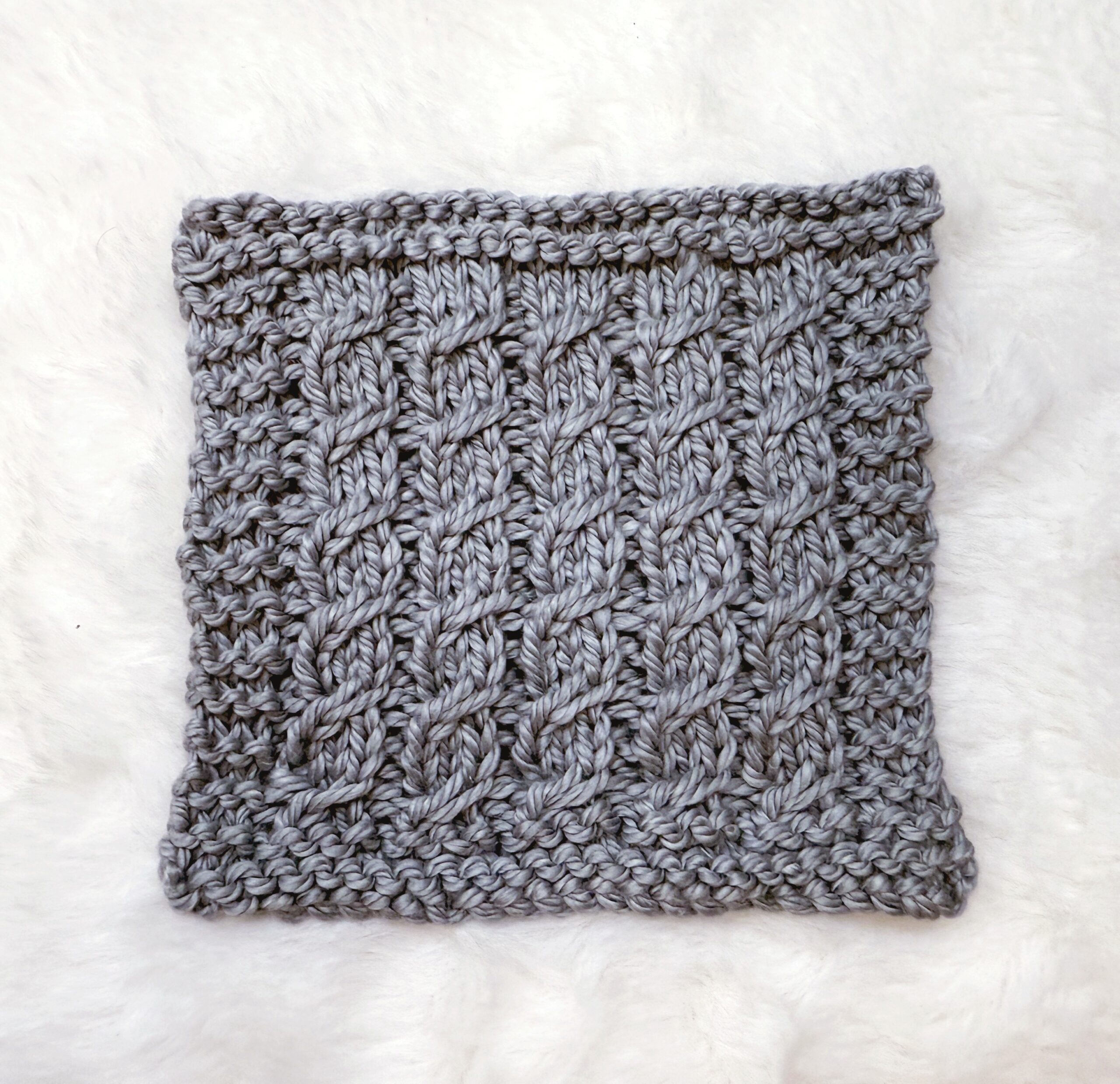 Mini Cable Face Scrubby - love. life. yarn.