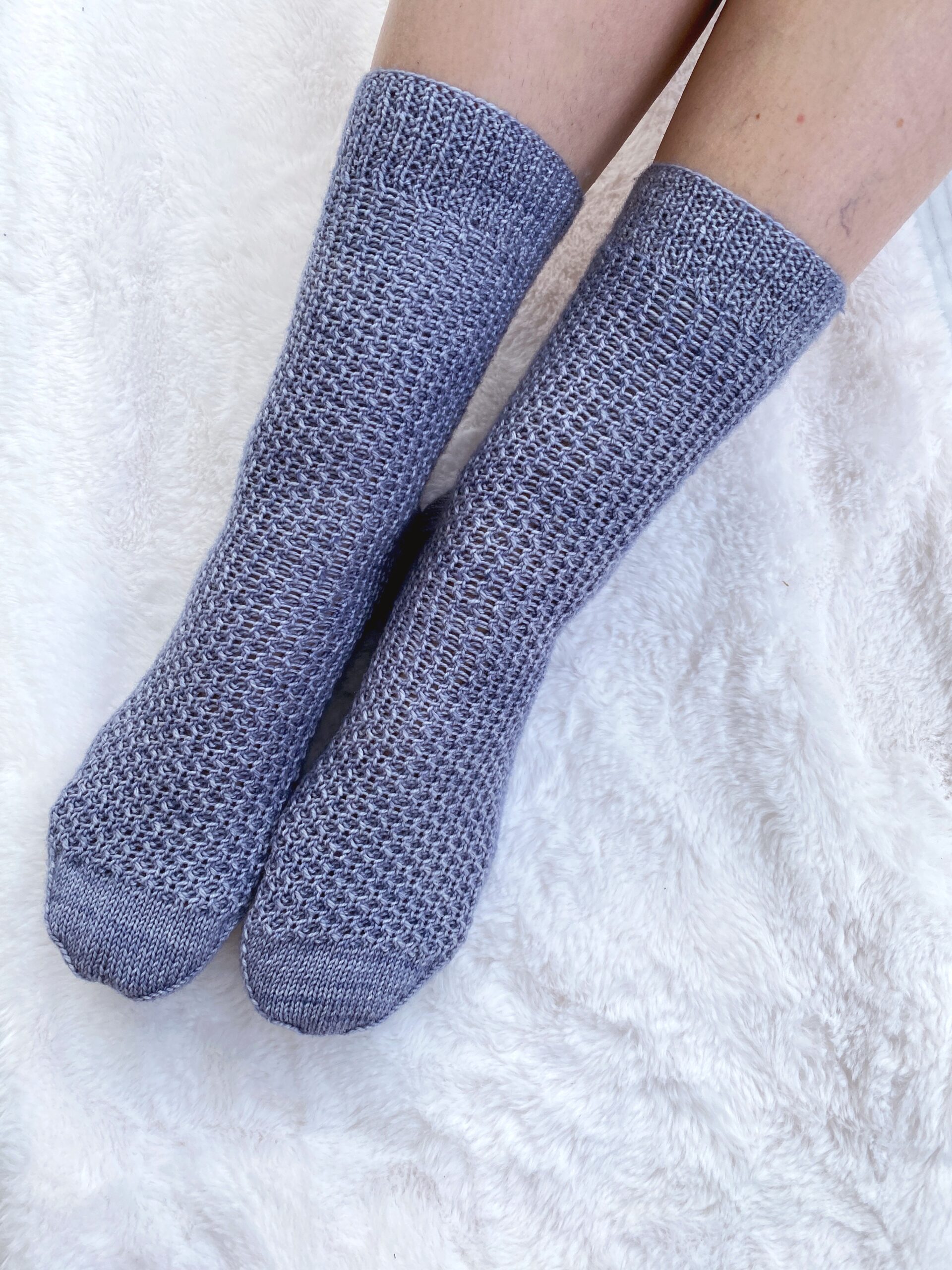 Ray of Honey Socks (Free Textured Sock Knitting Pattern)