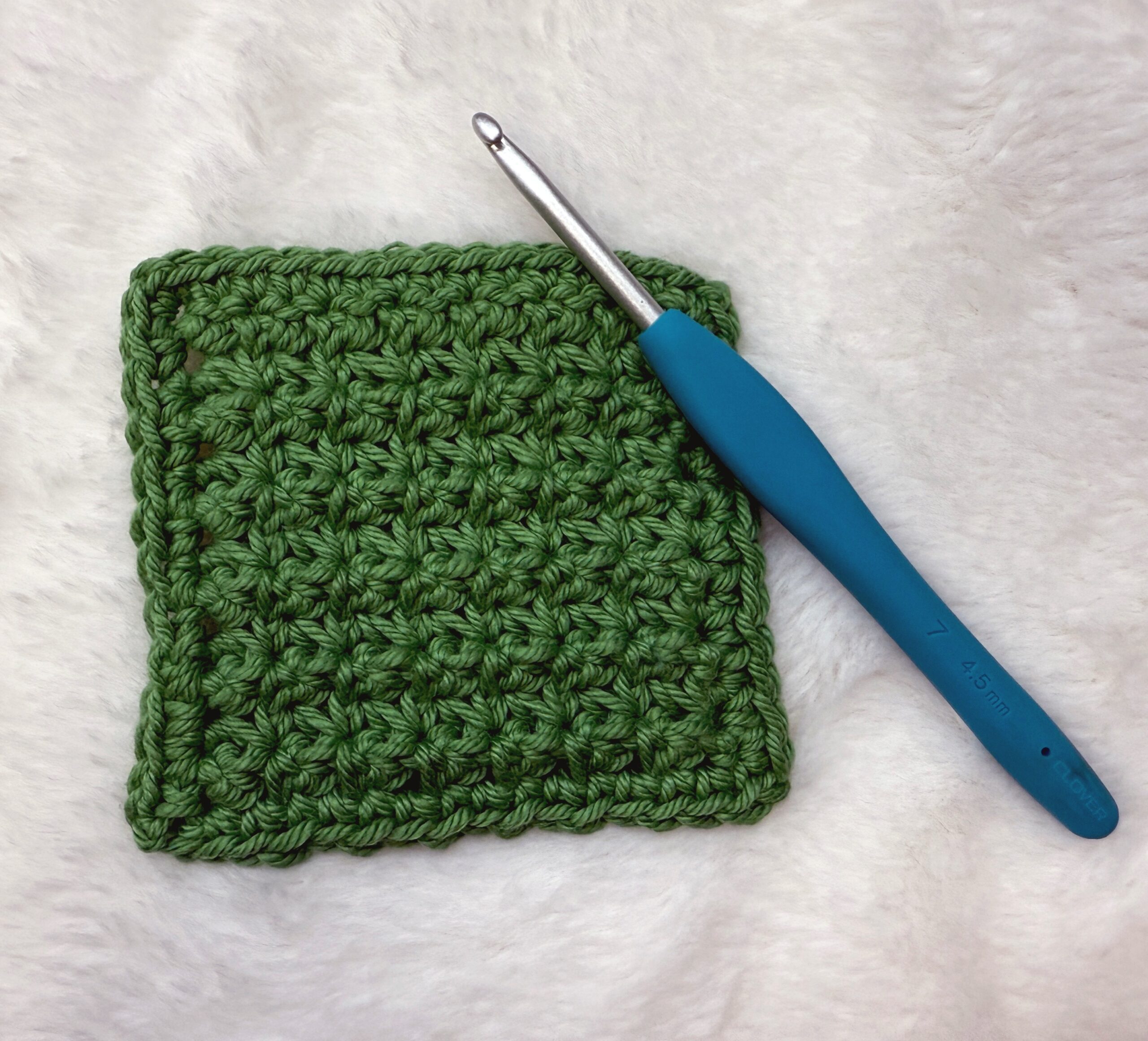 Trinity Stitch Face Scrubby - love. life. yarn.