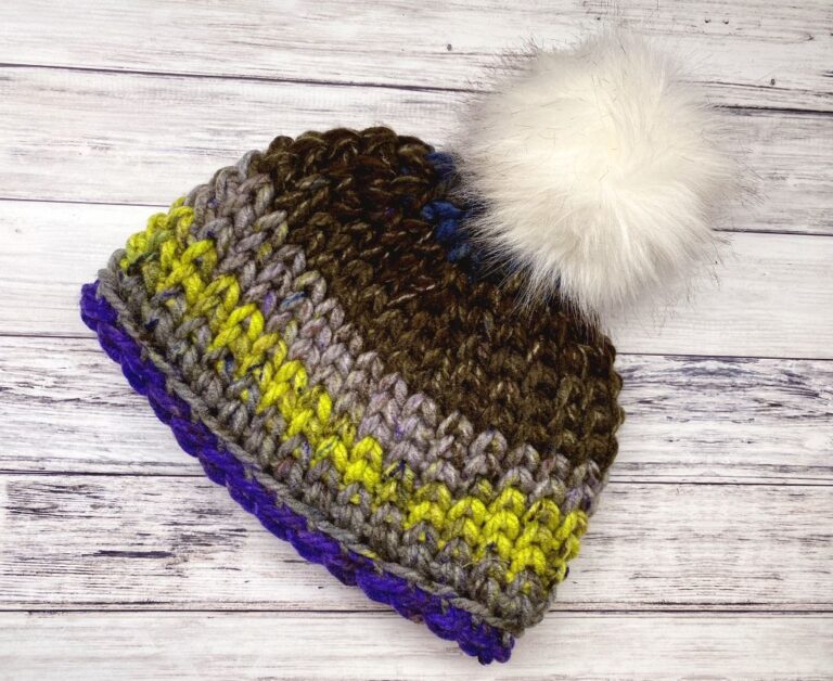 How to Crochet a Beanie for Adults (Easy Free Pattern) - love. life. yarn.