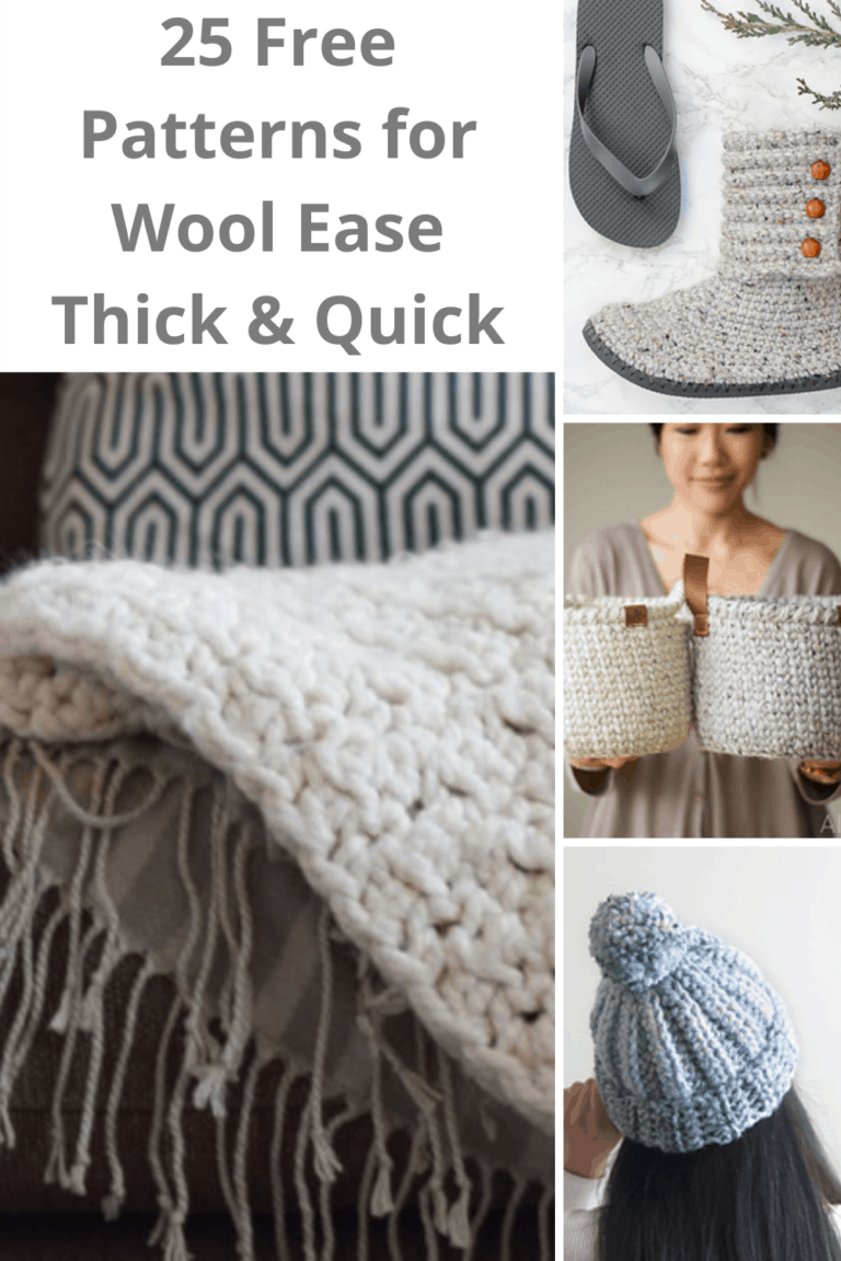 25 Wool Ease Thick & Quick Crochet Patterns (Easy & Free) - love. life ...